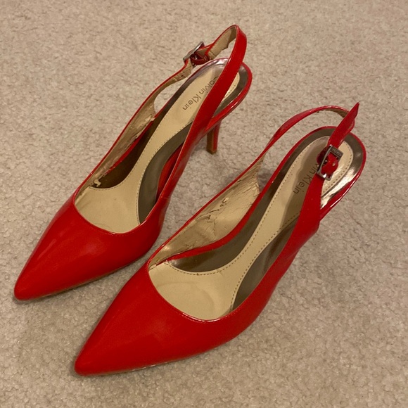Calvin Klein | Shoes | Calvin Klein Red Dress Heels | Poshmark